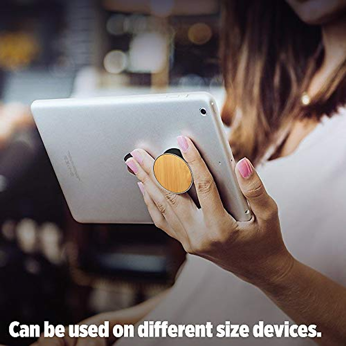 PopSockets: Collapsible Grip & Stand for Phones and Tablets - Bamboo