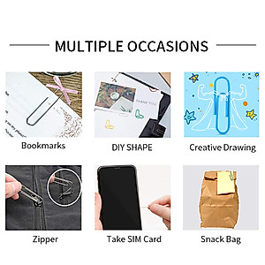 Paper Clips, 40 Pack 4 Inches Mega Large Paper Clips - 100mm Extra Large Multicolored Jumbo Coated Paperclips Big Sheet Holder for Office School Document Organizing