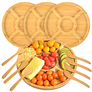 DOSTATNI 4 Pieces individual cheese boards charcuterie board set wood board for charcuterie set of 4 charcuterie boards individual mini with knife spoons for eating Charcuterie Sandwiches and Cheese