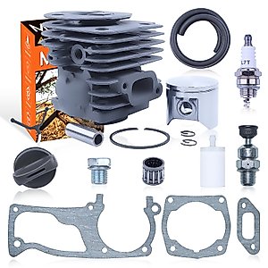 Mtanlo 47mm Cylinder Piston Gaskets Kit For Husqvarna 357XP 359 Rancher EPA 357 XP Big Bore 2156 2159 Chainsaw Decompression Valve Spark Plug Needle Bearing 537157302 537157304