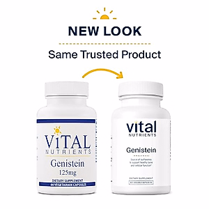 Vital Nutrients Genistein | Easily Absorbed Isoflavones for Bone Health Support* | Vegan Supplement | Gluten and Dairy Free | Non GMO | 60 Capsules