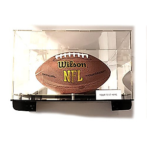 Full Size Football, Shoe, Sneaker Shelf Wall Mount Acrylic Display Case Memorabilia Box UV Protection Floating Box