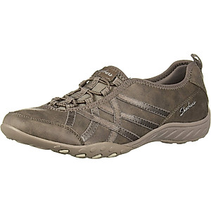 Skechers womens Breathe-easy - Days End Sneaker, Dark Taupe, 8 US