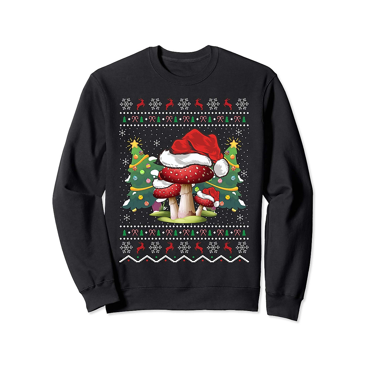 Mushroom Lover Xmas Gift Ugly Mushroom Christmas Sweatshirt