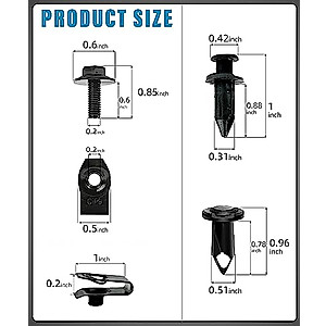 Zlirfy 35PCS Engine Under Cover Splash Shield Guard Body Bolts Screws,Bumper Fender Liner Push Retainer Fastener Rivet Clips,Bumper Clips Extruded U-Nuts Kit,Replacement for G35 G37 FX35 FX45