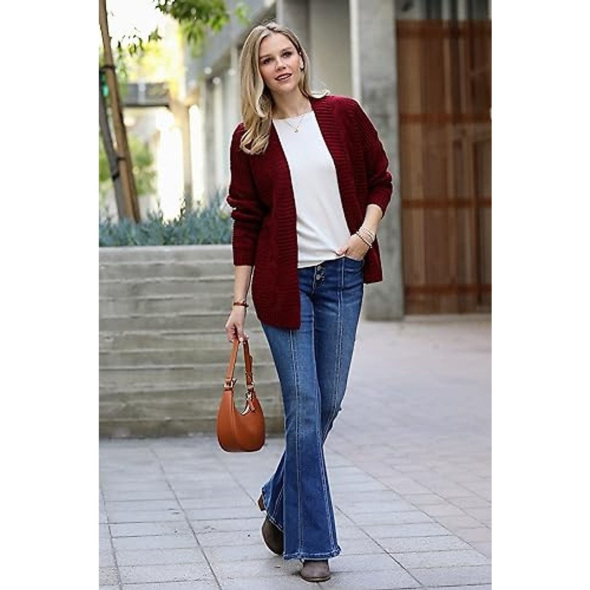 FashionPuzzle Small Crescent Shoulder Bag Underarm Purse (Light Grey)