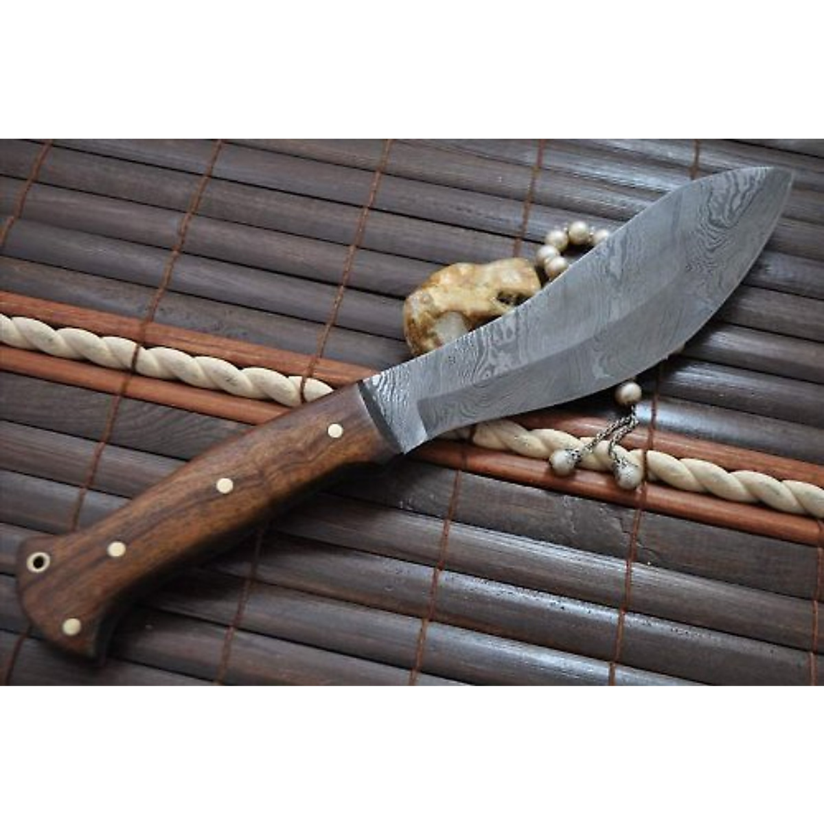 Perkin Knives - Handmade Damascus Hunting Knife Full Tang - Jungle Knife