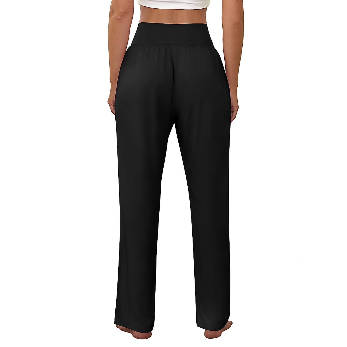 Neer 3 Pcs Women's Wide Leg Yoga Pant Comfy Loose Sweatpants High Waist Lounge Casual Athletic Pant Workout Joggers Pant (Black, Grey, Pine Green,X-Large)