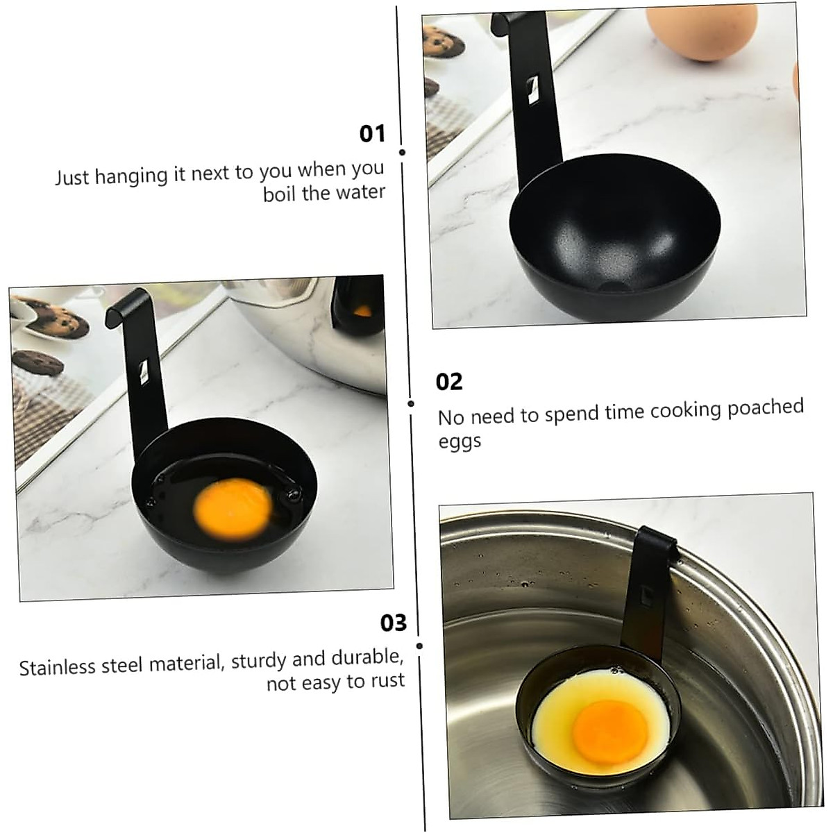2pcs Egg Boiler Poached, Egg Pan Poached,Egg Steamer Poached, Egg Cooker Poached,Egg Maker Kitchen, Egg Steamers Steam, Egg Poacher, Egg Poached Steamer Poached,Eggs Stainless Steel Mini