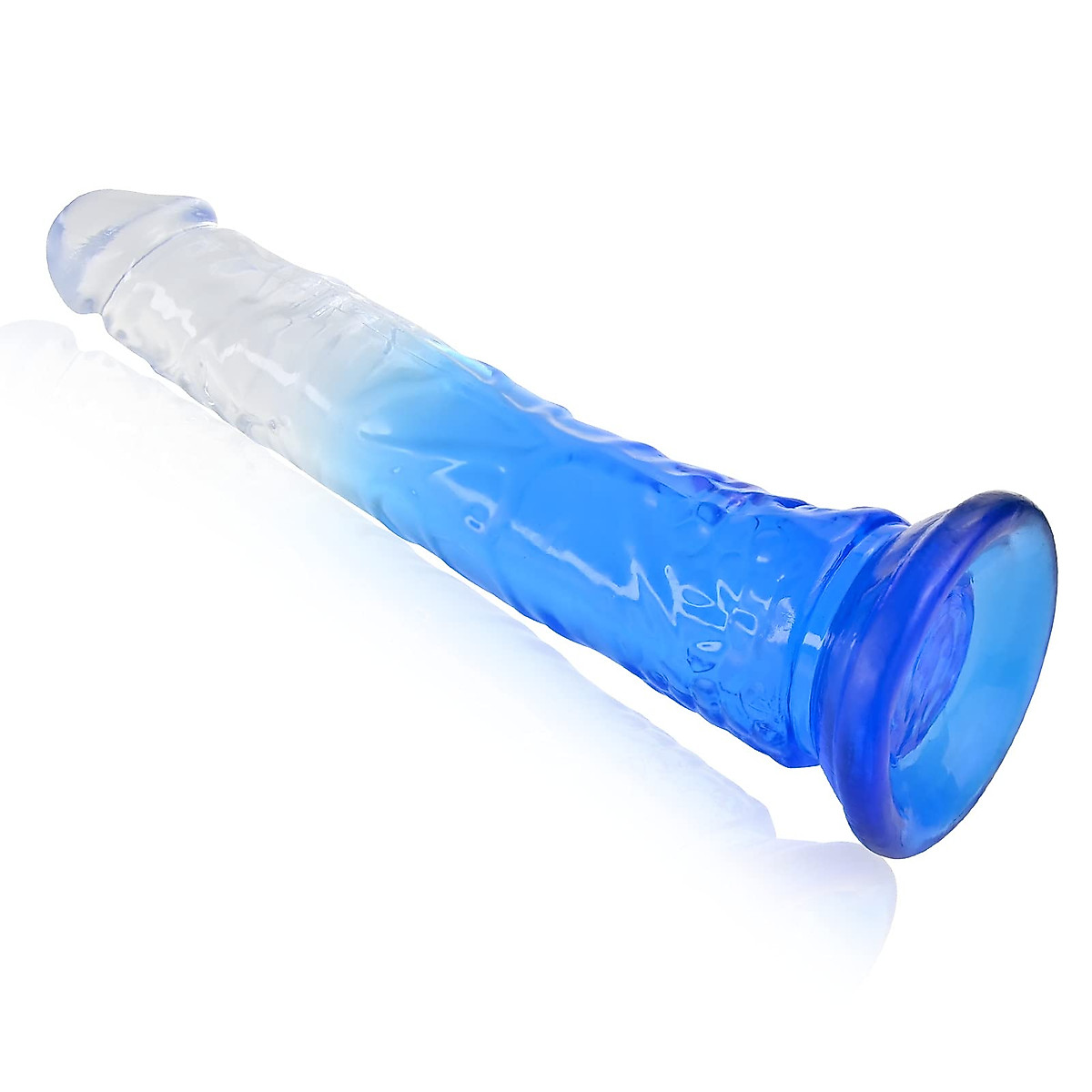 Realistic Jelly Dildo, G-spot Dildo with Strong Suction Cup for Hands-Free Play, Flexible Lifelike Penis Female Clit Vaginal Masturbation Toy with Realistic Head and Veins Shaft