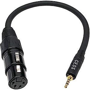 CNCESS CESS-227 Balanced 2.5mm TRRS to 4-Pin XLR Adapter Cable for Headphone