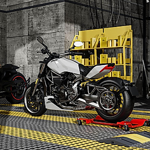 Premium Motorcycle Center Stand Rolling Dolly with 360°Casters,Easy Bike Movement,Motorcycle Scooter Mover 500lbs for Workshop and Home Garage