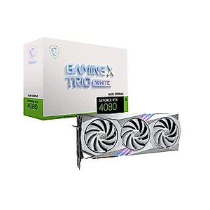 MSI Gaming GeForce RTX 4080 16GB GDRR6X 384-Bit HDMI/DP Nvlink Tri-Frozr 3 Ada Lovelace Architecture Graphics Card (RTX 4080 16GB Gaming X Trio White)