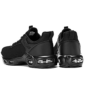 Mens Running Shoes Lightweight Breathable Air Walking Tennis Shoes Comfort Work Fashion Basketball Sneakers Trainers Black