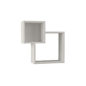 Ada Home Décor Wilkins Wall Shelf, 23'' x 23'' x 8'', White