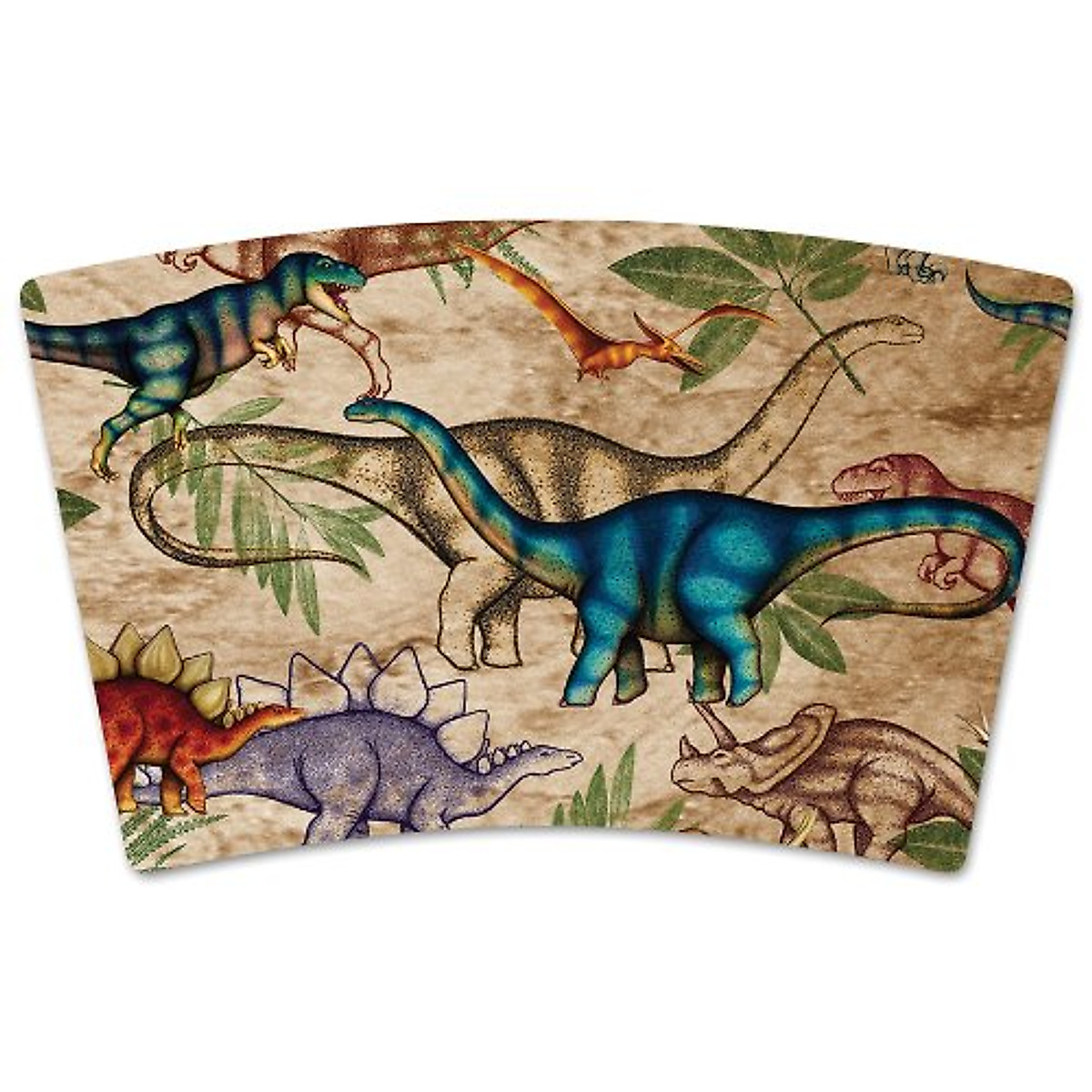 Mugzie Jungle Dinosaurs Travel Mug with Insulated Wetsuit Cover, 16 oz, Black