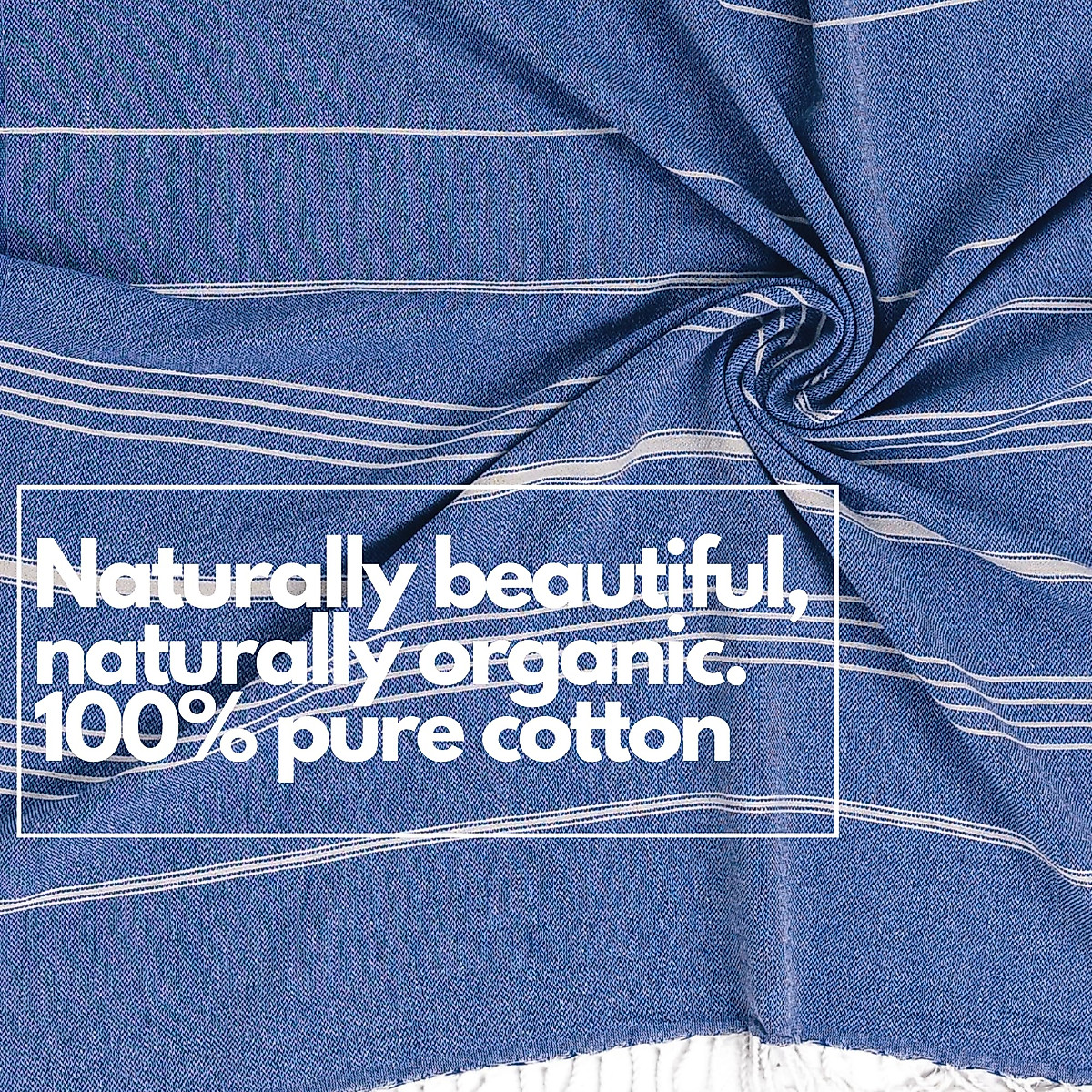 PAMUKLU Cloud Oversized Beach Towel - Sand-Resistant, Quick Drying, Compact, Soft and Absorbent - 100% Organic Turkish Cotton - for Pool, Yoga, Travel, Outdoor Adventures, and Gifts (PLAIN-25)