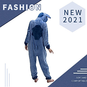 COSUSKET Snug Fit Unisex Adult Onesie Pajamas, Flannel Cosplay Animal One Piece Halloween Costume Sleepwear Homewear