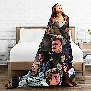 Ultra-Soft Flannel Fleece Blanket Lightweight All Season Throw Blankets Warm Cozy Air Conditioning Blanket for Living Room Sofa Bed 60"X50"