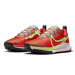 Nike Women's React Pegasus Trail 4 Running Shoes (Mantra Orange/Enamel Green/Bicoastal/Ghost Green, us_Footwear_Size_System, Adult, Women, Numeric, Medium, Numeric_9)