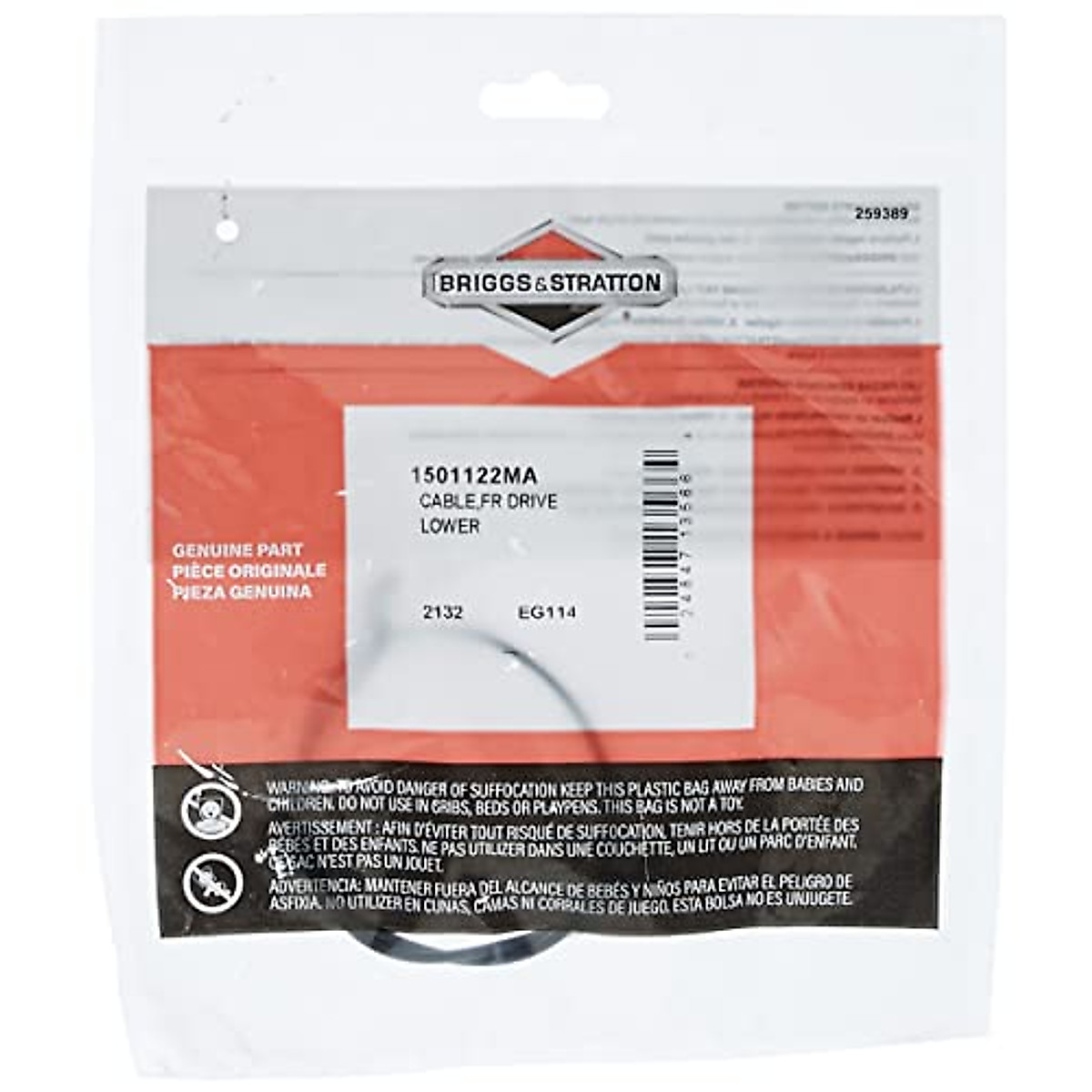 Murray 1501122MA Front Drive Lower Cable for Snow Throwers