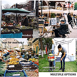 Canopy, CBBPET 10'x10' Pop Up Canopy Instant Folding, Outdoor Canopy Tent with Sidewalls and Windows Sun Protection for Vendor Events, Outdoor Craft Show, Farmers Markets(Black)