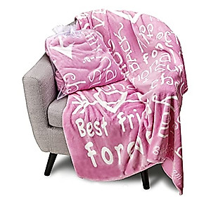 I Love You Throw Blanket, Blanket with Love for Best Friends, Couples, and Family, Perfect Heartfelt Gift for Loved Ones (Pink) - BlankieGram
