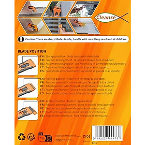 100Pcs Plastic Razor Blade Scraper with Retractable Blade: Without Damaging Surfaces Cleaning Tool for Adhesive Remover, Sticker Remover, Labels, Paint, Work on Cars, Windows, Trucks, Mailboxes