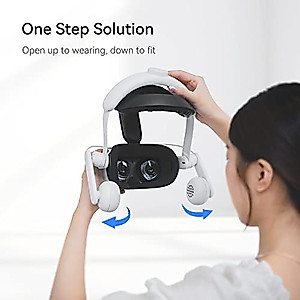 KIWI design Headphone Head Strap Compatible with Quest 2 Accessories, Comfort On-Ear Audio Elite Strap Replacement for Enhanced Sound Effects and Increased Immersion in VR (Head Strap Included)