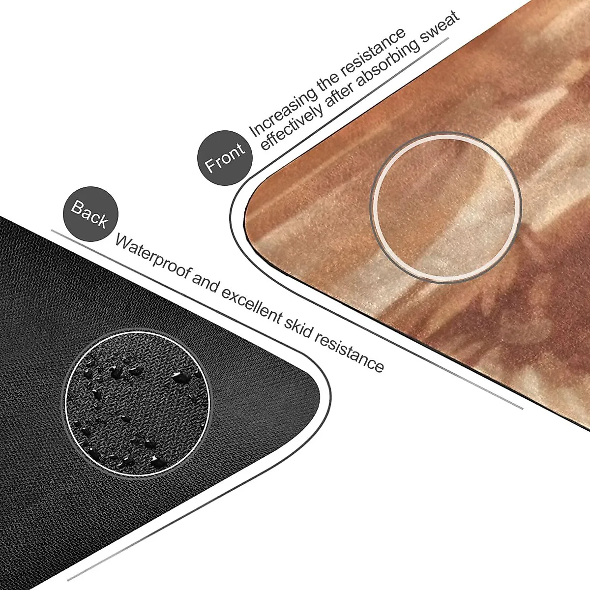 GOODOLD Vintage Western Cowboy Yoga Mat, 71 x 26 Inch Non-slip Yoga Mats Folding Travel Exercise Mat Indoor Outdoor Gym Pilates with Storage Bag for Women Men