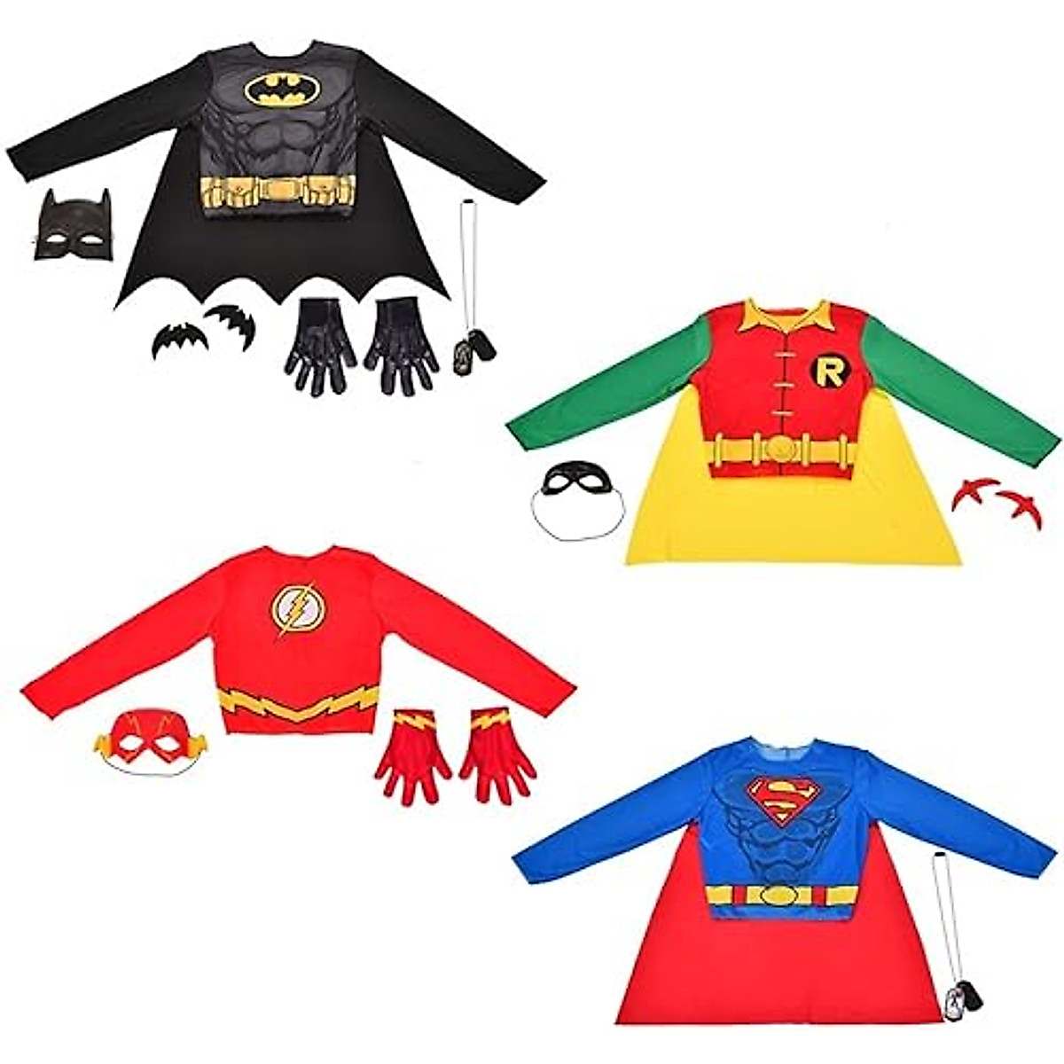 Rubies Child's DC Comics Dress up Trunk with Superman, The Flash, Batman and Robin