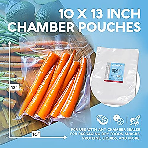 Avid Armor – Chamber Machine Pouches, Pre-Cut Chamber Vacuum Sealer Bags, Heavy Duty Seal Pouch, BPA-Free Chamber Sealer, 10 x 13 inches, Pack of 250 Vacuum Chamber Pouches