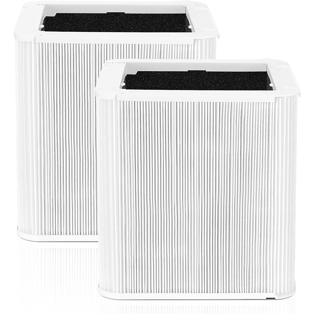 ADDUBEAU 2 Pack 211+ Replacement Filter Compatible with Blueair 211 Air Purifier, Foldable Particle and Activated Carbon Blue Pure Air Purifier Filter Replacement