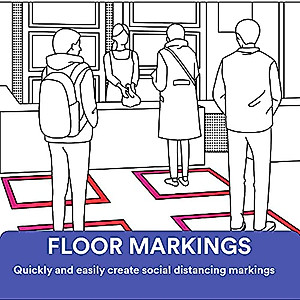 3M Vinyl Tape 471, 2 in x 36 yd, Yellow, 1 Roll, Yellow Floor Tape, Paint Alternative for Floor Marking, Social Distancing, Color Coding, Safety Marking