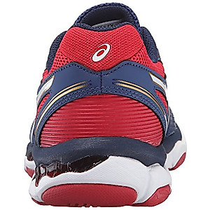 ASICS Women's Gel-Netburner Ballistic Volleyball Shoe, Estate Blue/White/True Red, 13 M US