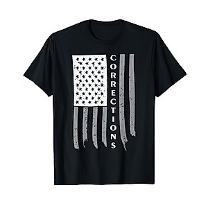 Vintage USA Flag Corrections Funny Correctional Officer Gift T-Shirt