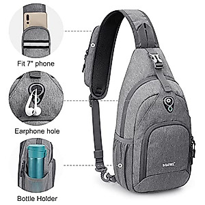 G4Free RFID Sling Bag Crossbody Backpack Small Chest Shoulder Bag Hiking Outdoor