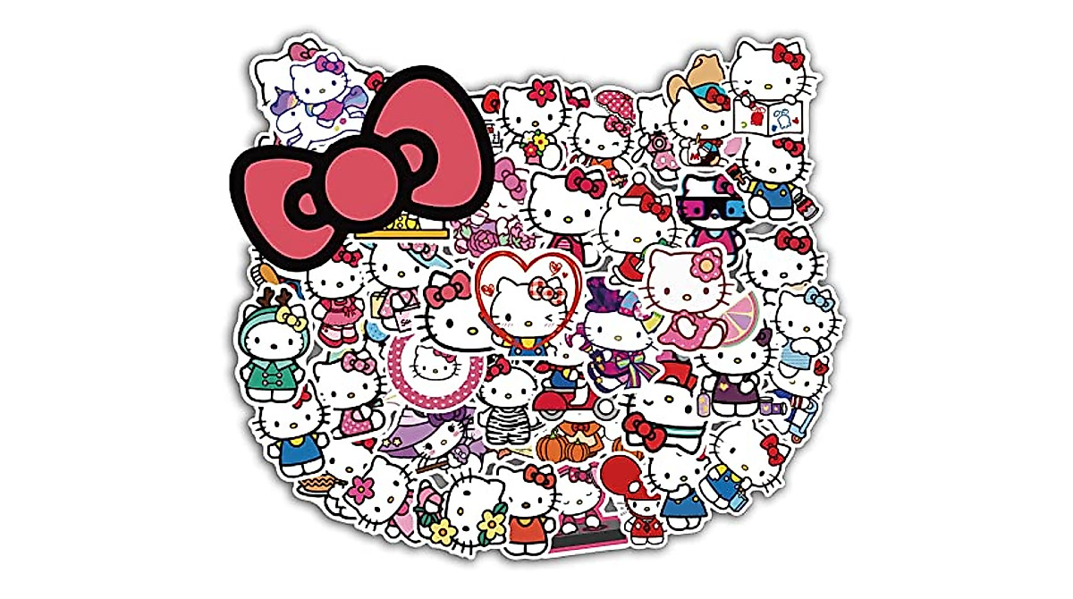 Cute 50PCS Hello Kitty PVC Stickers for All Ages