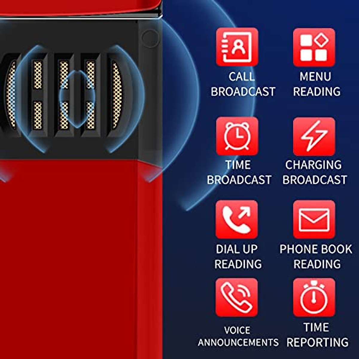 2G Unlocked Flip Phones for Seniors, Mini Clamshell Mobile Phone, Android Rugged Flip Phone Portable Pocket Senior Phone For 2.4 Inch HD Screen, Big Button,Loud Sound, 4800mAh, Dual SIM,Radio(Red)
