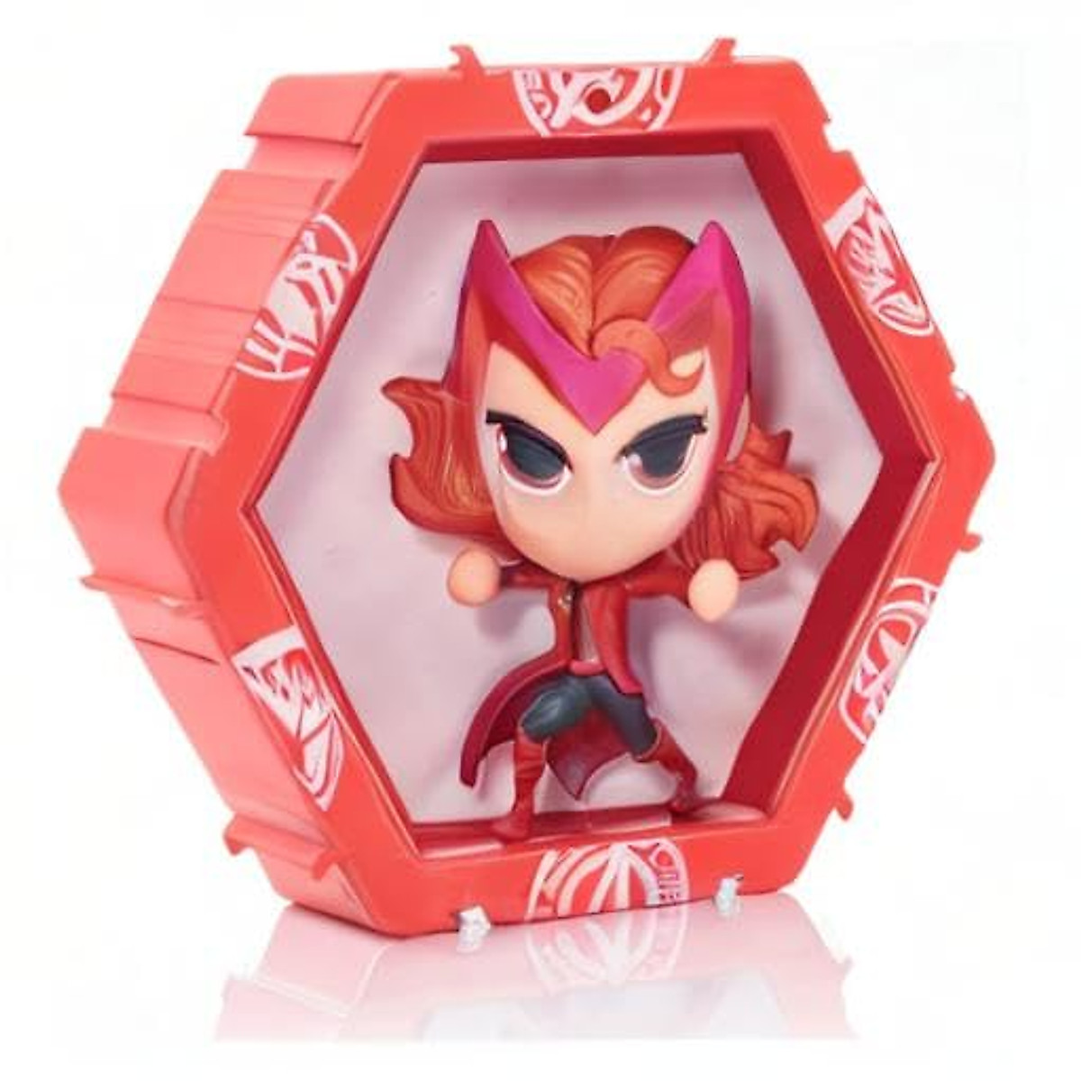 WOW! PODS Avengers Collection - Scarlet Witch | Superhero Light-Up Bobble-Head Figure | Official Marvel Collectable Toys & Gifts,4 inches