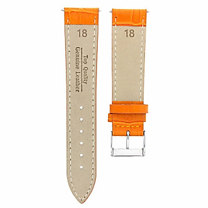 Ewatchparts 18MM LEATHER WATCH BAND STRAP COMPATIBLE WITH IWC PILOT PORTUGESE TOP GUN WATCH ORANGE
