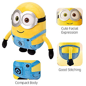 MINISO 8" Minions Stuffed Animals Plush Toys (Bob), Cute Sleeping Bedding Stuffed Animals Kawaii Plushies Pillow for Kids Toddler Toys Boys Girls