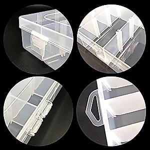 Bead Organizers and Storage - Plastic Compartment Tackle Art Bin Rock Craft Screw Thread Small Parts Collection Box Containers with Lids for Kid 2 Packs 36 Grids