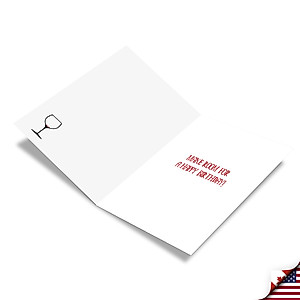 NobleWorks - Funny Card for Birthdays - Quarantine Humor, Happy Bday Notecard with Envelope - House Wine Tour C3709BDG