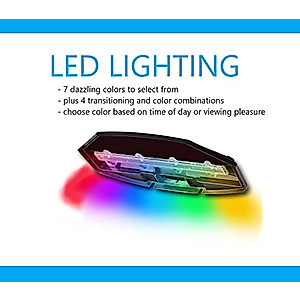 Koller Products Plastic 3-Gallon Aquarium Starter Kit with 7 Colors LED Lighting and Complete Filtration, Ideal for a Variety of Tropical Fish , Betta Fish, Tropical Fish, Cichlids, Ornamental Shrimp