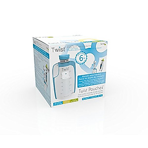 Kiinde Twist Pouch Direct-Pump Direct-Feed Twist Cap Breast Milk Storage Bags for Pumping, Freezing, Heating and Feeding, Pre-Sterilized, 6 Ounce, Pack of 40