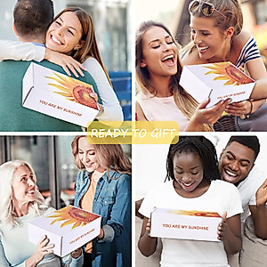 Fabulous Sunflower Gifts for Women, Unique Birthday Gifts for Her, Daughter, Mom, Sister, Friends Female, Self Care Package with Sunflower Tumbler, Candle, Bath Bombs, Soap, Salts, Gift Card.