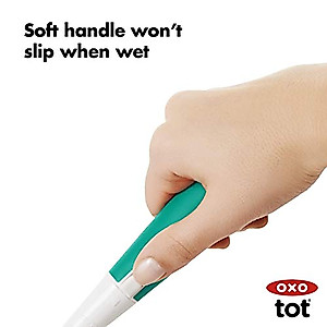 OXO Tot Bottle Brush with Nipple Cleaner, Teal