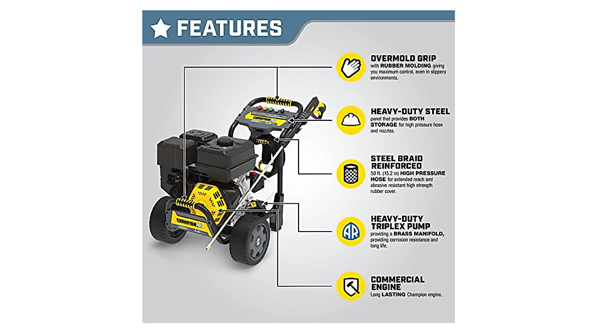 Champion 4200-PSI Gas Pressure Washer - Commercial Power