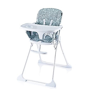 Pamo Babe Baby High Chair Foldable Highchair with Adjustable Seat, Foot-Support and Tray, Removable Open Tray Wipeable Seat Pad (Green)